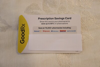 GoodRx Pharmacy Prescription Savings Card WalMart Walgreens Rite Aid ...