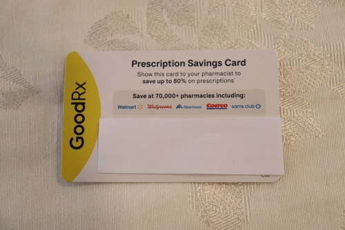 GoodRx Pharmacy Prescription Savings Card WalMart Walgreens Rite Aid ...