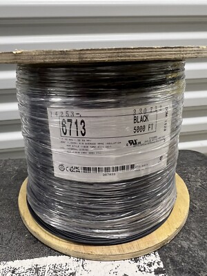 Alpha Wire 22 AWG Hook-Up Wire 7/30 Black 600V 1000.0' (304.8m) 6713 ...