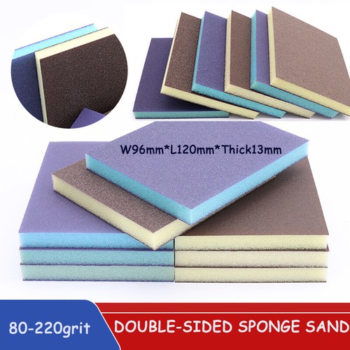 Foam Sponge Sandpaper Square Sanding Blocks Home Wet Dry Decorating 80 ...
