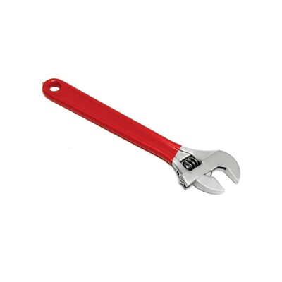 10" Adjustable Wrench w/ Hi-Visibility Red PVC Handle by ContractorsX ...