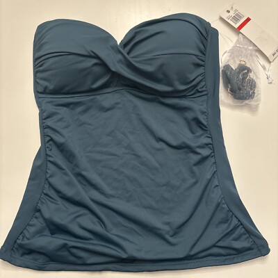 ANNE COLE Tankini Twist Top Removable Strap w/ Molded Cups Sz XS NWT | eBay