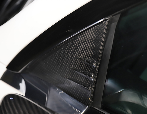 Matte Carbon Fiber A Pillar Front Triangle Sticker For Tesla Model 3 ...