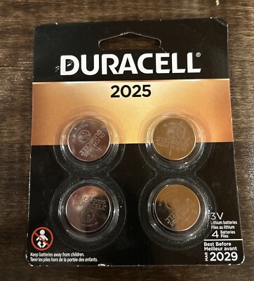 4 Pack Duracell CR2025 3 Volt Battery ECR2025 CR 2025 DL2025 | eBay