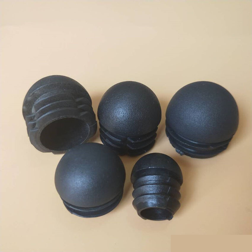 Domed Round Plastic Black Blanking End Cap Caps Tube Pipe Inserts 16mm ...