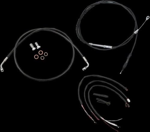 LA 15-17in Black Handlebar Controls Kit wo ABS Harley Softail Slim 107 ...