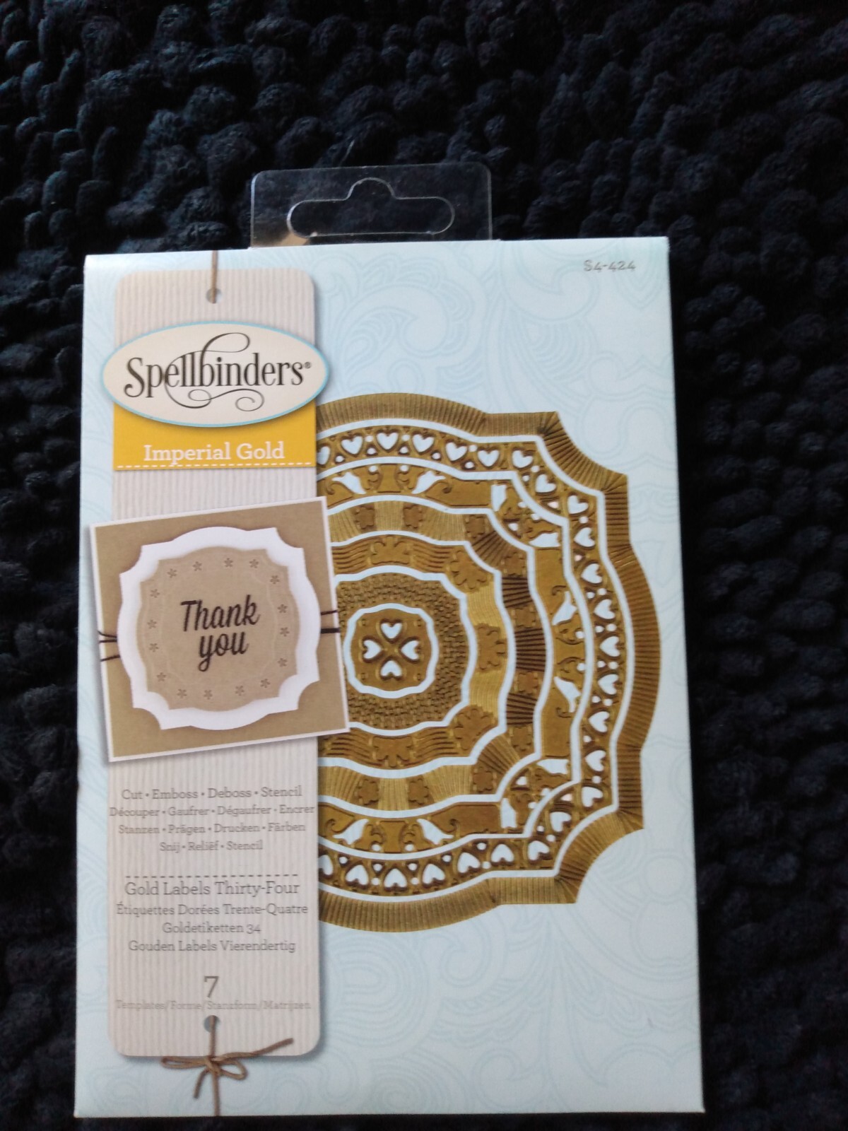 Spellbinders Nestabilities Enhancing Elements Dies Gold Labels 34 S4424 ...