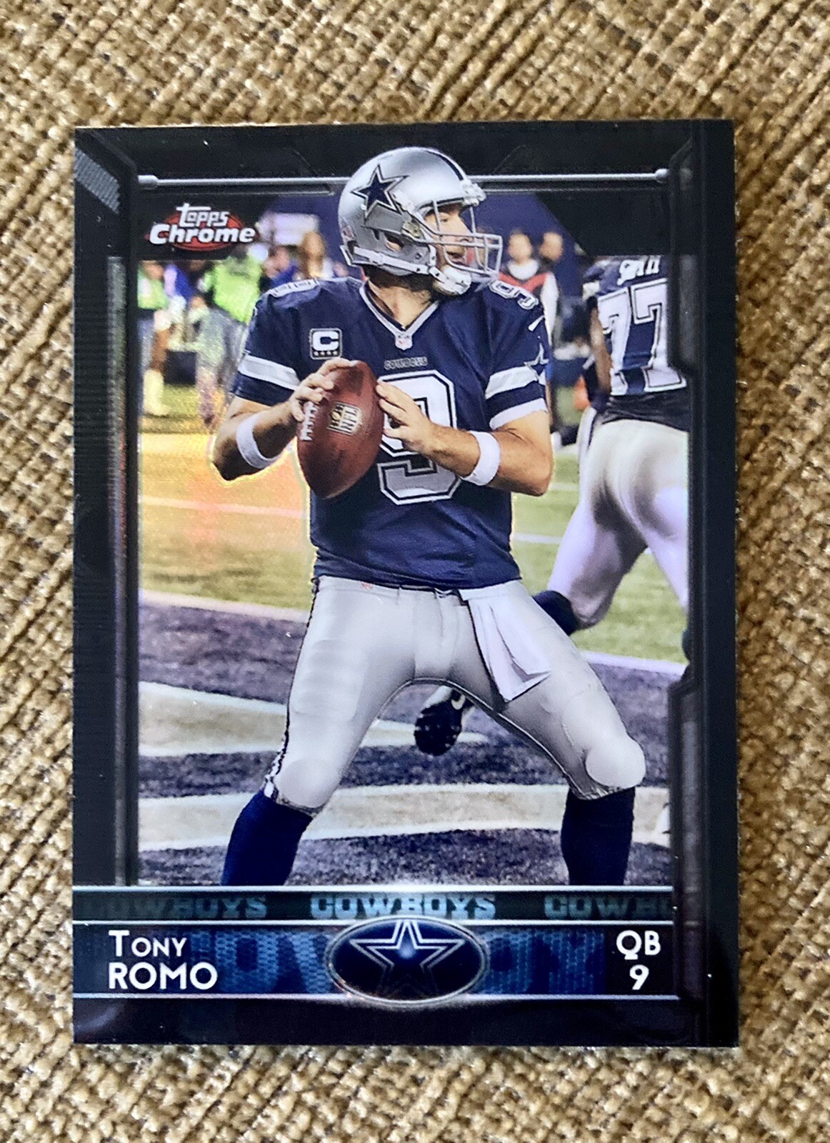 2015 Topps Chrome Mini Tony Romo BLACK Refractor 1/15 Dallas Cowboys ...