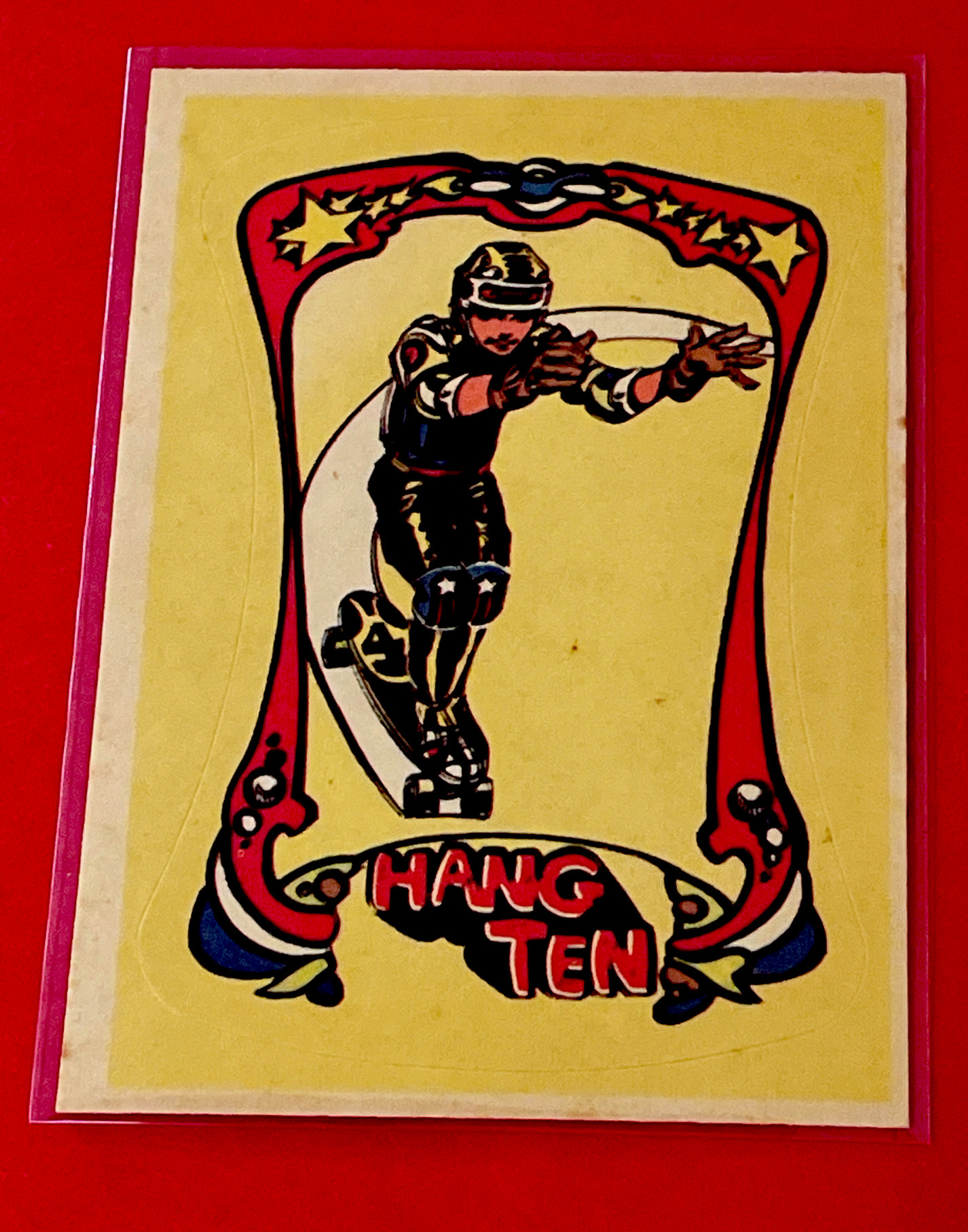 1978 Donruss All-Pro Skateboarding HANG TEN Sticker Card VG+ RARE | eBay