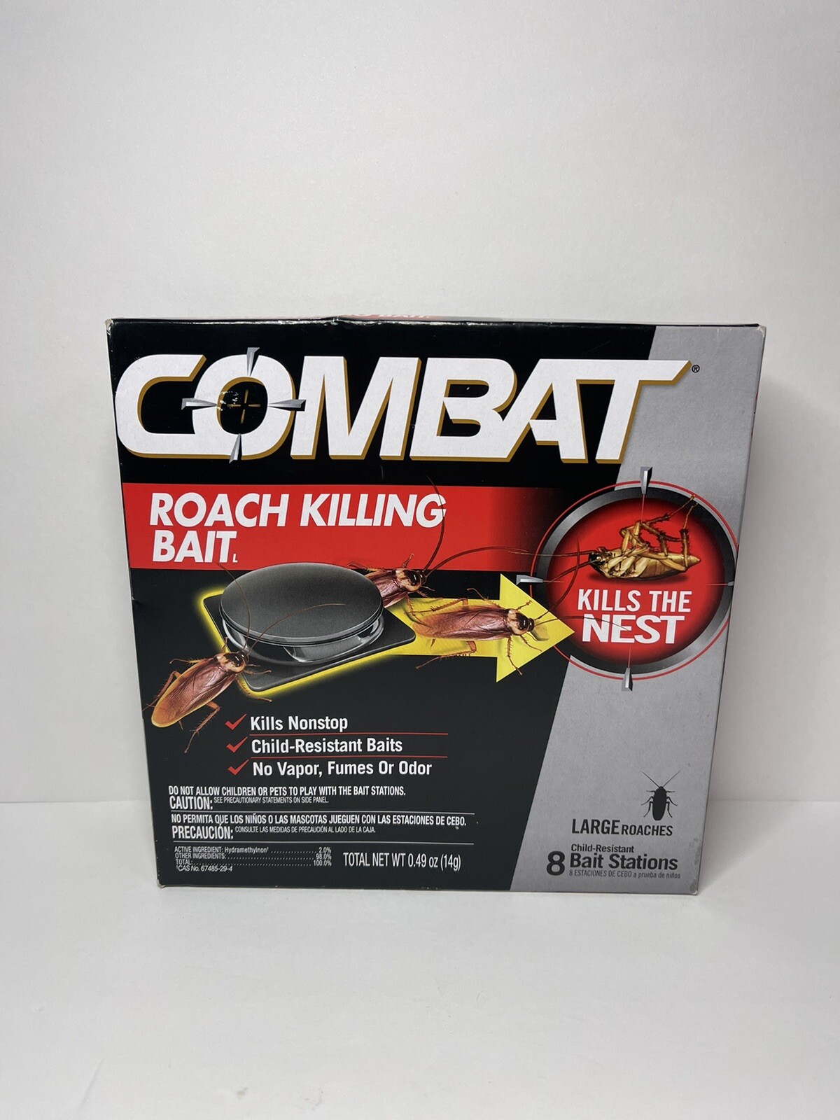 COMBAT Roach Killing Bait for Large Roaches - 8 Count. for sale online ...