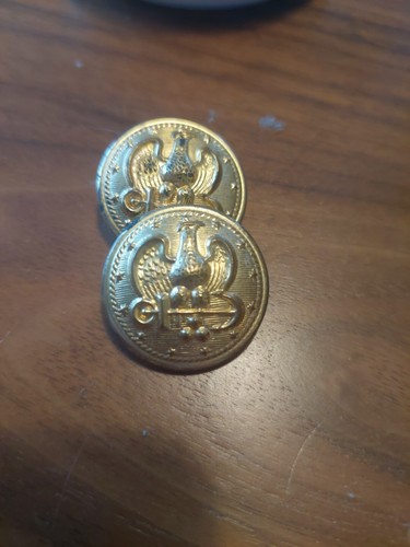 ANTIQUE 1900'S GILT GOLD ART DECO EAGLE & 13 STARS MILITARY STYLE ...