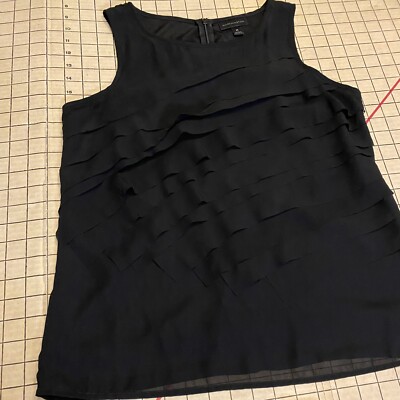 Ruffle shell, Worthington, size M, black sleeveless | eBay