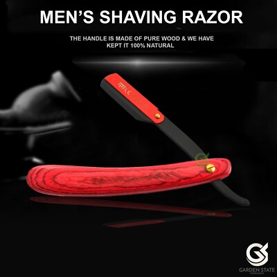 Men's Shaving Razor Grooming Beard Trim Line Razor Straight Edge Red ...