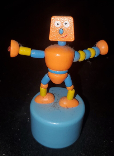 Classic ROBOT: WOODEN PUSH PUPPET - 4.5" / Jack Rabbit Creations China ...