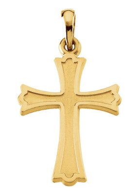Trinity Cross Pendant, 14K Yellow Gold | eBay