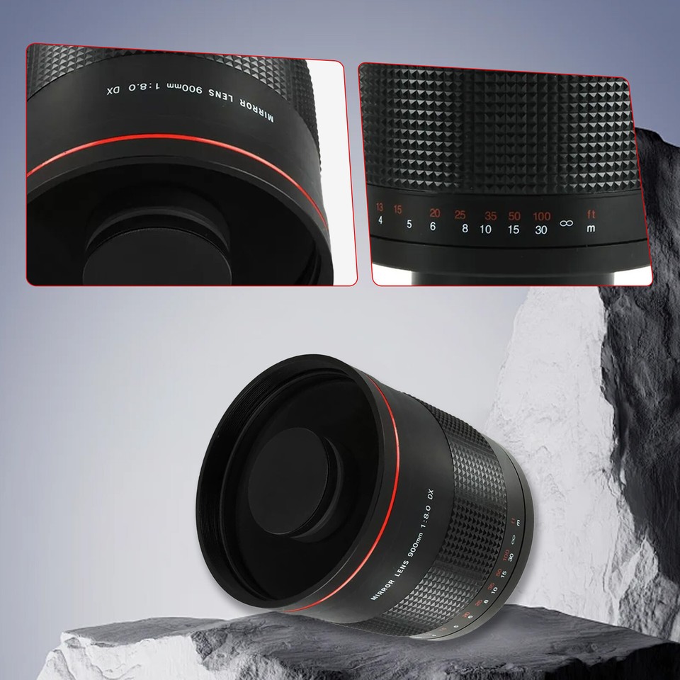 900mm F8.0 Telephoto Lens For Canon Nikon Sony Olympus E-mount Camera ...
