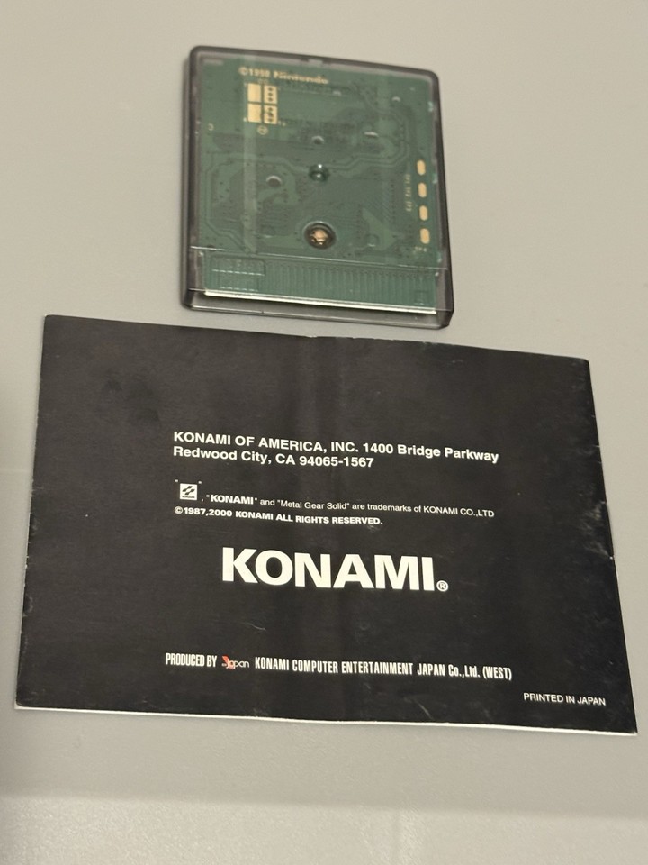 Metal Gear Solid GameBoy Color Game Boy w/ Instruction manual! WOW! | eBay