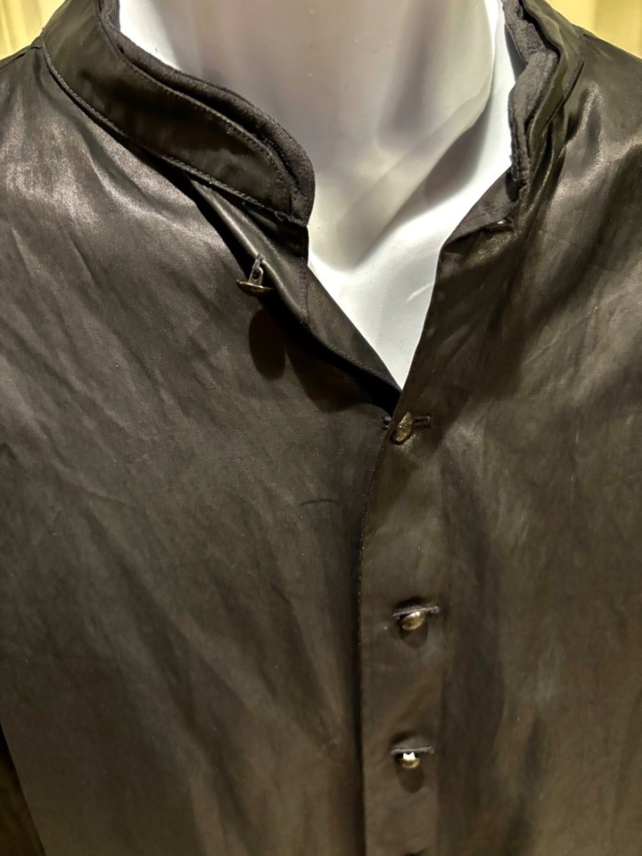 John Varvatos Coated long Sleeve Shirt w/ Mandarin Collar-Large | eBay