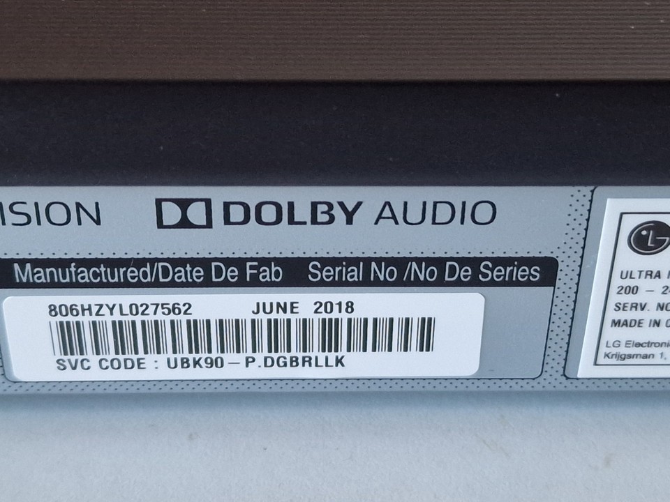 LG UBK90 4K HDR10 WiFi 3D Multi Region DVD 1-6 Dolby Vision Blu-Ray ...