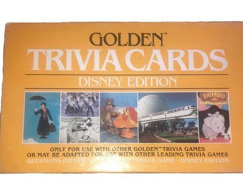DISNEY EDITION Golden Trivia 216 Cards 1984 VTG Walt Disney Productions ...