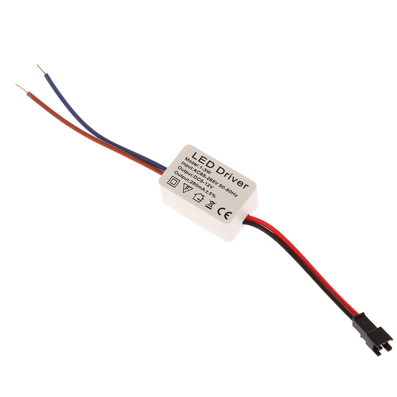 LED Driver 260mA 1-3W LED Power Supply Adapt AC 85V-265V to DC 5-12V ...