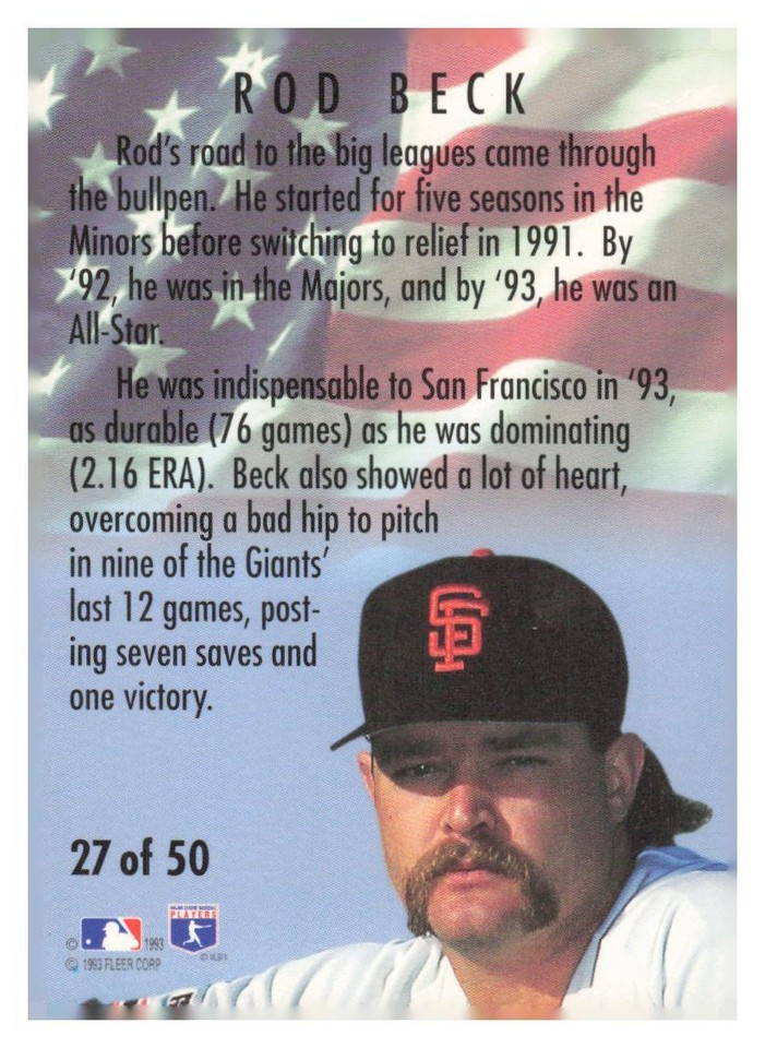1994 Fleer #27 Rod Beck All-Stars | eBay