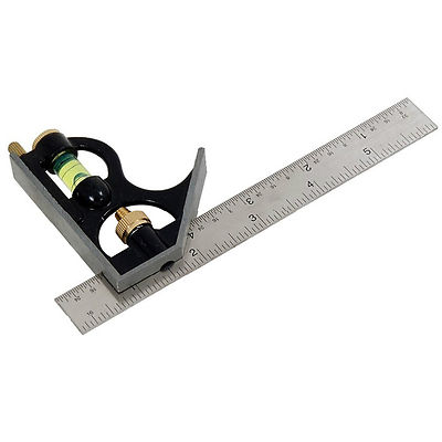 6 Inch 150mm Combination Square Spirit Level Angle Finder Stainless ...