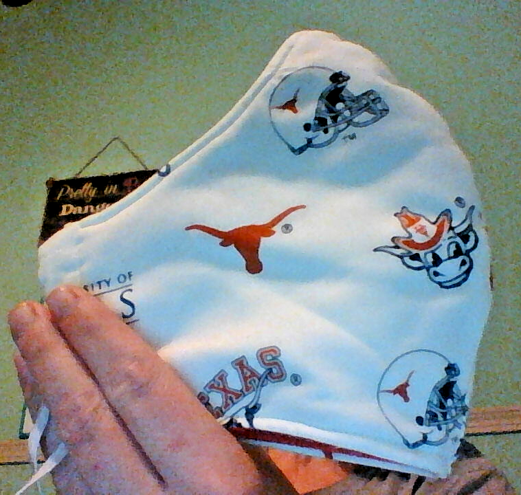 Unisex Reusable Handmade Texas Longhorns Face Mask-100% Cotton, Size M ...