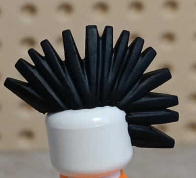 New LEGO Mohawk Black Spiked Hair Shaved Sides Straight Up PUNK ...