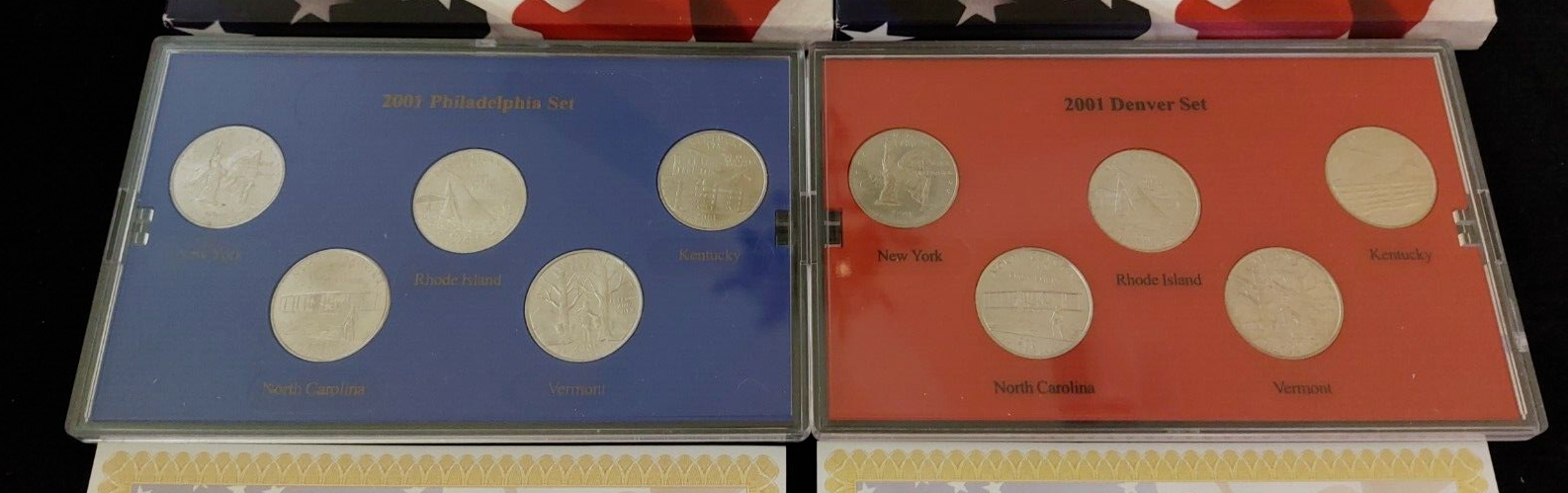CSN 2001 - 2 STATE QUARTER Sets UNCIRCULATED COINS P & D | eBay