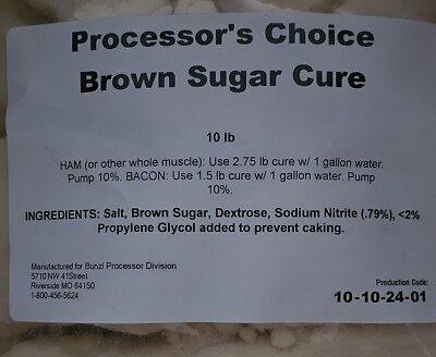 Processor's Choice Meat Cure 10 LB BAG- For Ham, Bacon, Poultry. A478 ...