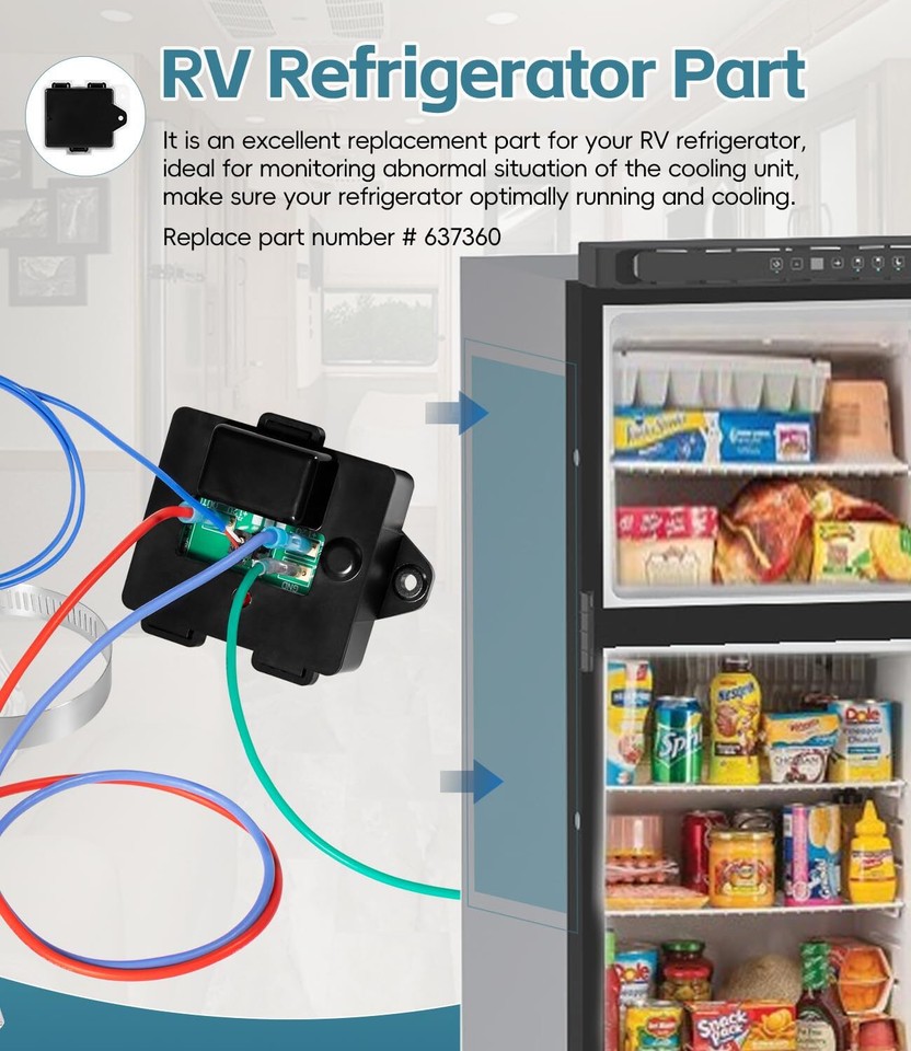 637360 Temp Monitor Control Kit for Norcold RV Refrigerator 2118 1200 ...