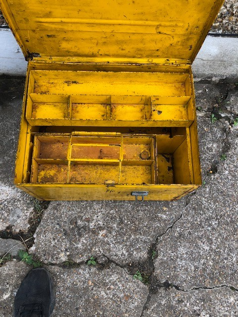 Vintage Engineers (or poss Ex GPO) Toolbox with Compartments Lockable ...