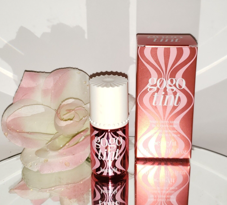 Benefit GoGo Tint Bright Cherry Tinted Lip & Cheek Stain 10ml 0.33oz ...