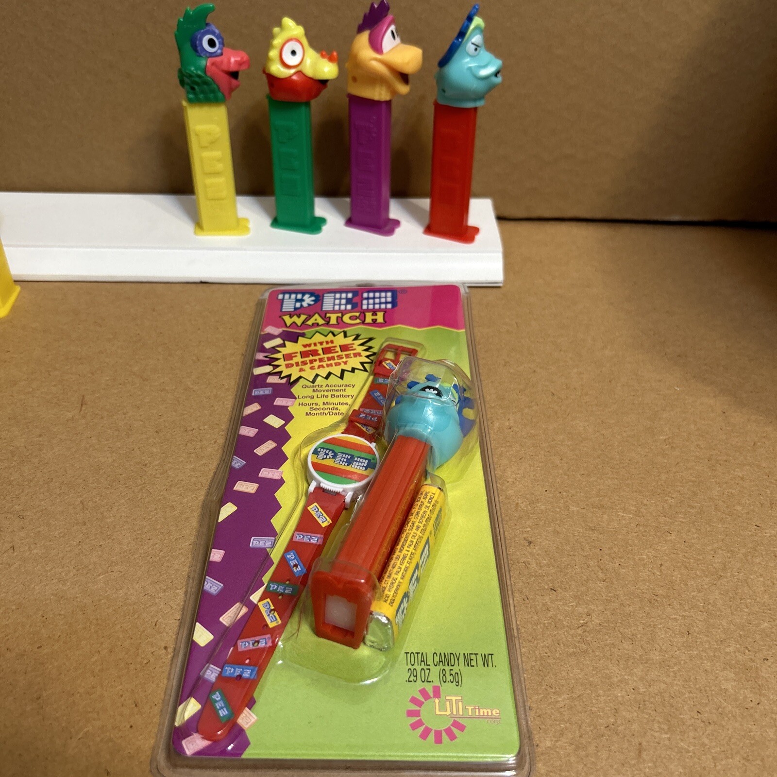 PEZ A SAUR Dinosaurs 1993 Pez Dispensers Lot of 5 and Pez Watch Vintage ...