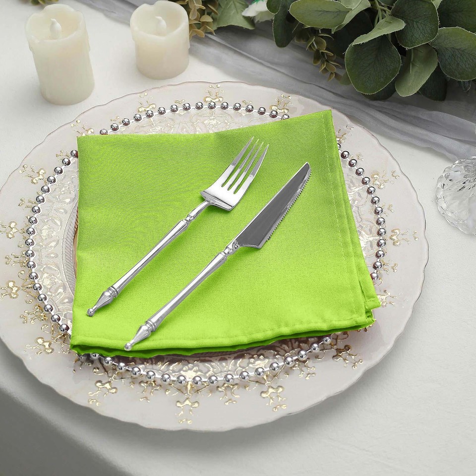 100 pcs 17" Premium Polyester Napkins Wedding Table Top Supply ...