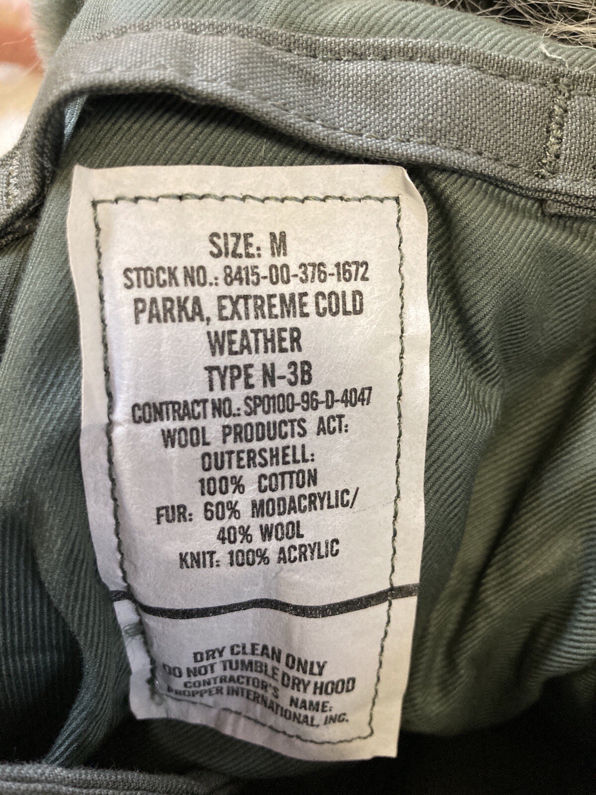 new Extreme Cold Weather Parka N3-B N3B US Military Issue USGI Jacket ...