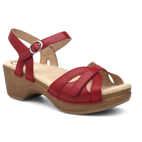 Dansko Season Tomato Red Slingback Leather Sandals Womens Size US 9 EUR ...
