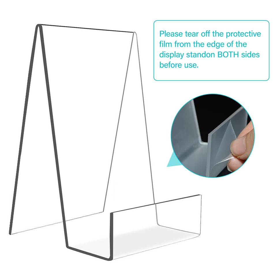 5-20Pack Acrylic Book Stand Clear Easel Stand for Display Book Display ...