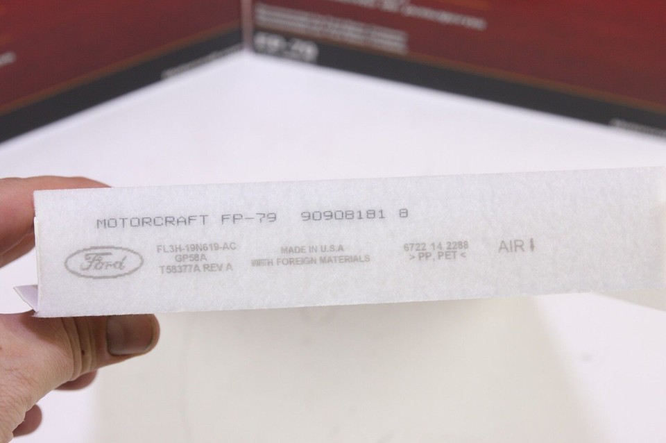 Genuine OEM Motorcraft Ford F-150 FP79 Cabin Air Dust & Pollen Filter ...