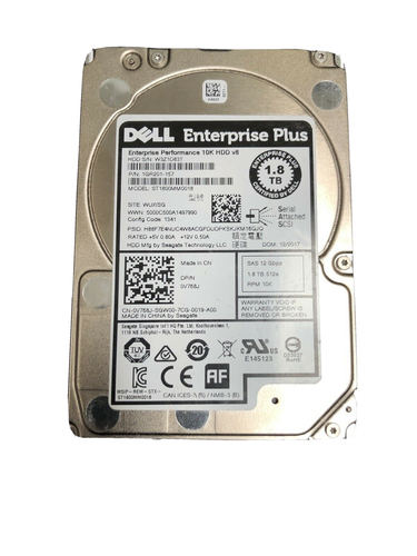 Dell V768J 1.8TB 10K SAS 2.5" Hard Drive – eBay Certified Refurbished ...