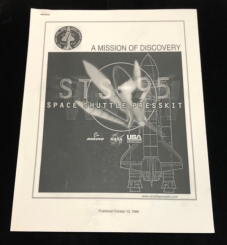 STS-95 NASA BOEING USA RELEASED MISSION PRESS KIT JOHN GLENN'S RETURN ...