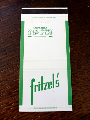 Vintage Matchbook: Fritzel's Restaurant, Chicago, IL | eBay