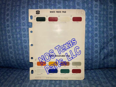 1968 White Truck & White-Freightliner Original Acme Paint Color Chip ...