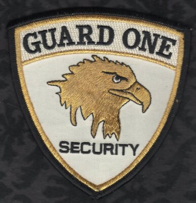 👀🤔😂👍 Guard One Security Officer Shoulder Patch = Gold Metallic Thread ...