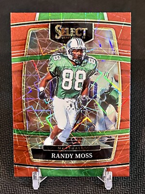 2022 Select Draft Picks Football Randy Moss Marshall Red Velocity Prizm ...