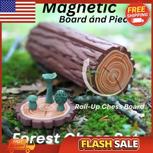 Forest Chess Set - Log and Mushroom Chess Board | eBay
