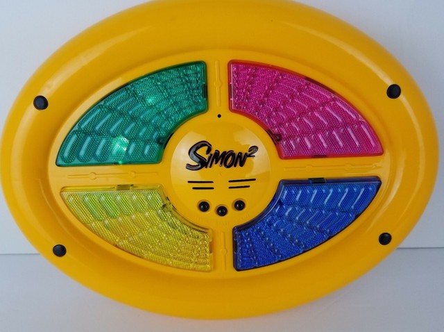 Vintage Simon 2 Electronic Two Sided Handheld Memory Game Milton ...