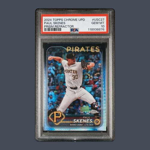 Paul Skenes RC Prizm Refractor - 2024 Topps Chrome Update #USC27 PSA 10 ...