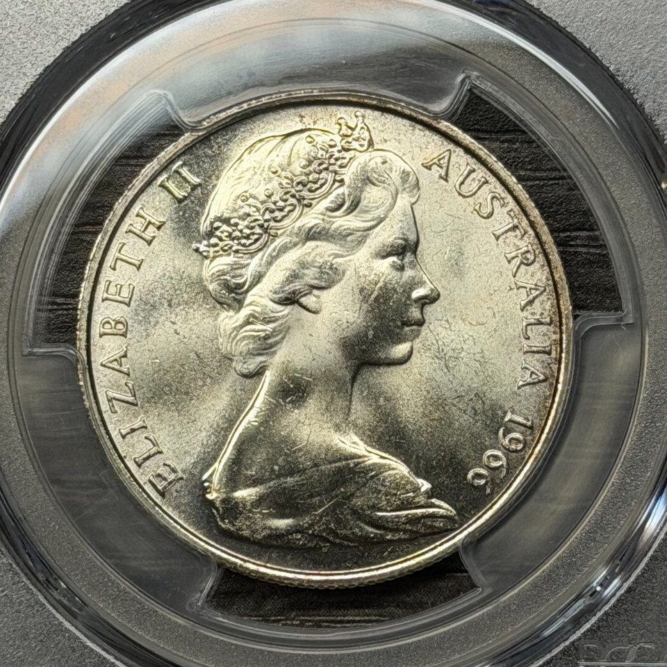Australia 1966 Silver Round 50 Cent 50c PCGS MS64 Gem BU UNC Blast ...